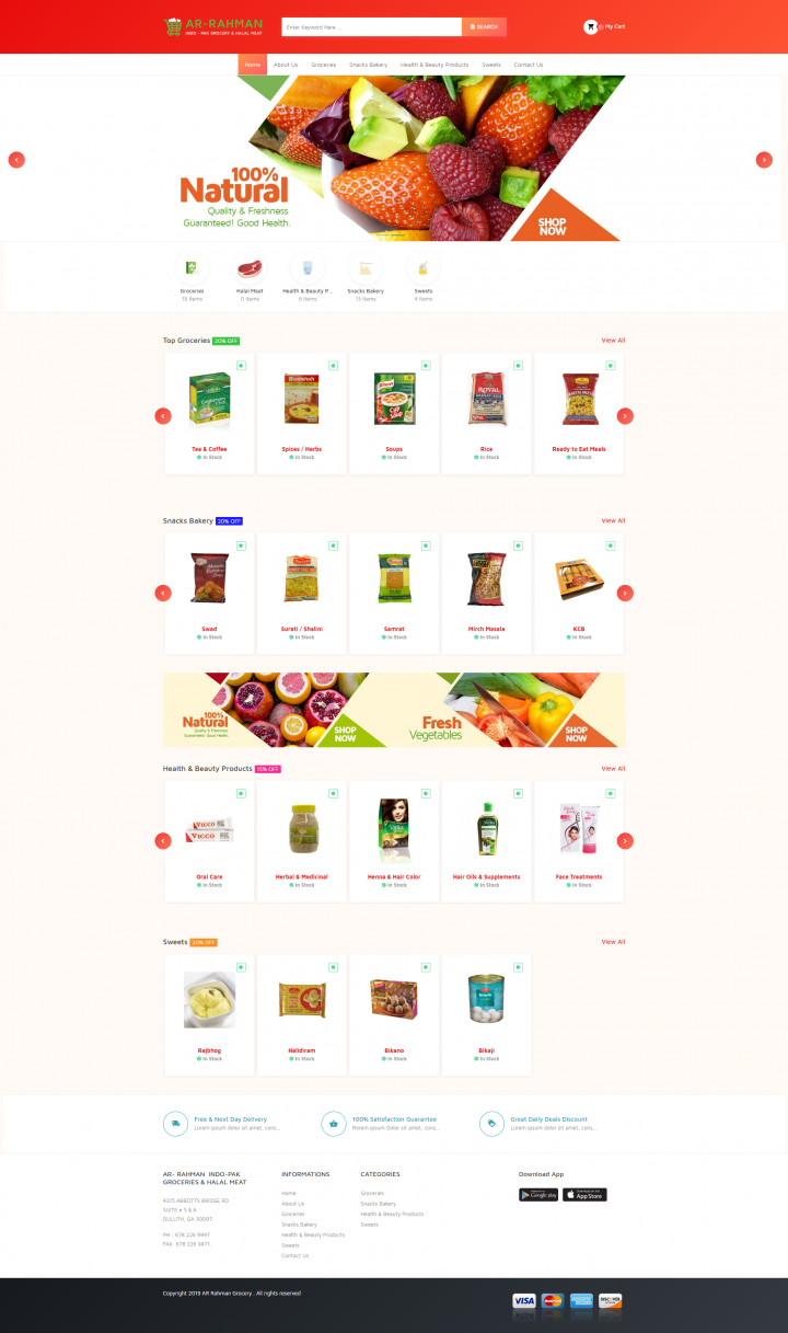 AR- RAHMAN INDO-PAK GROCERIES & HALAL MEAT - Exclusive Web Services, Inc.